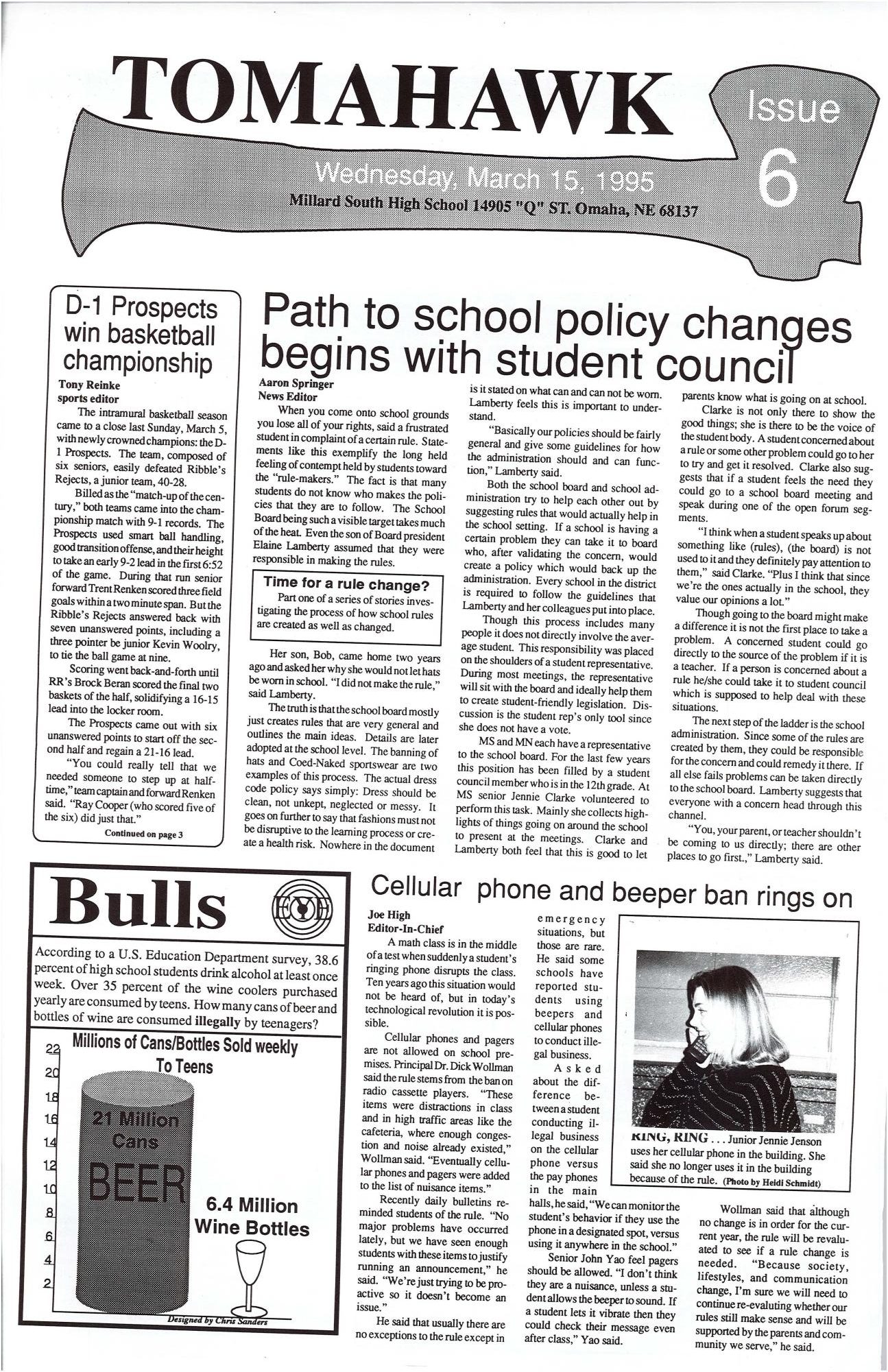 Vol. 45 Issue 6 March 15, 1995 – We Are Millard South